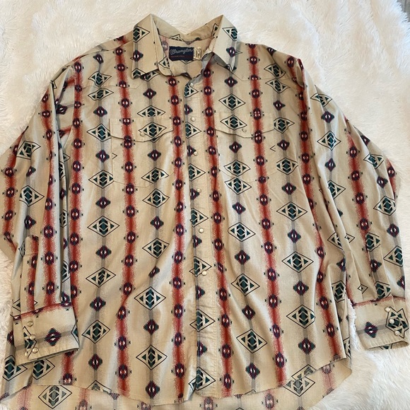 Wrangler | Shirts | Vintage 780s Wrangler Pearl Snap Button Up | Poshmark
